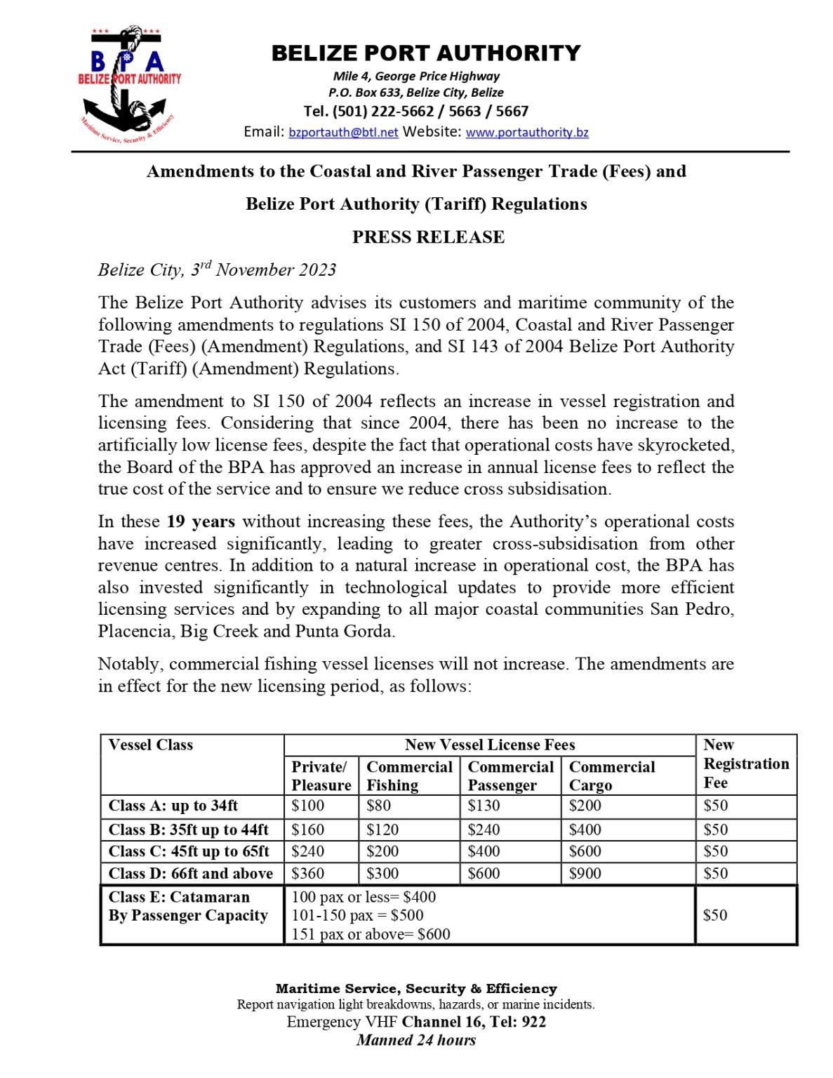 Belize Port Authority – Maritime Service, Security and Efficiency